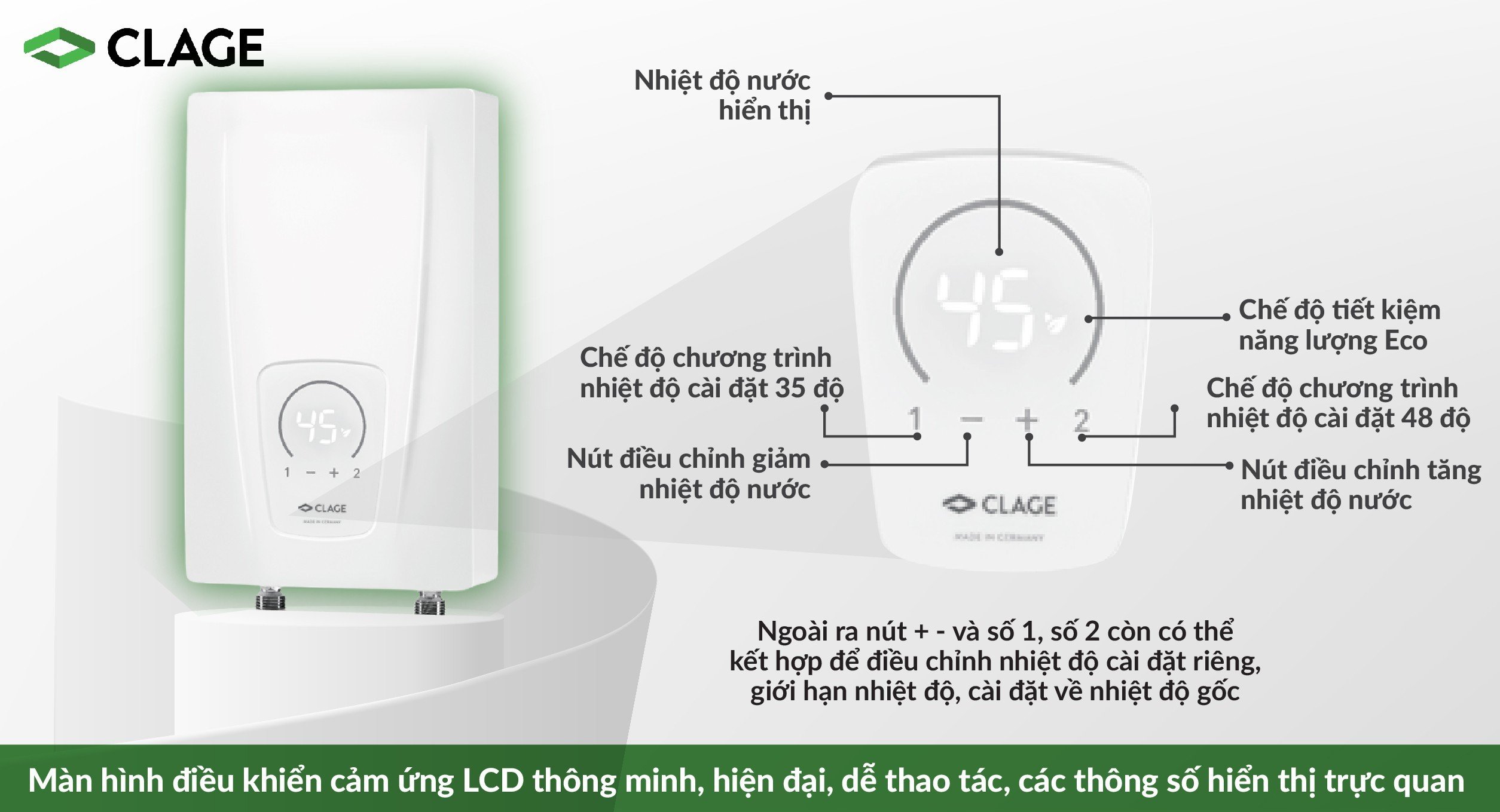 Máy làm nước nóng trực tiếp CLAGE CEX9 Plus